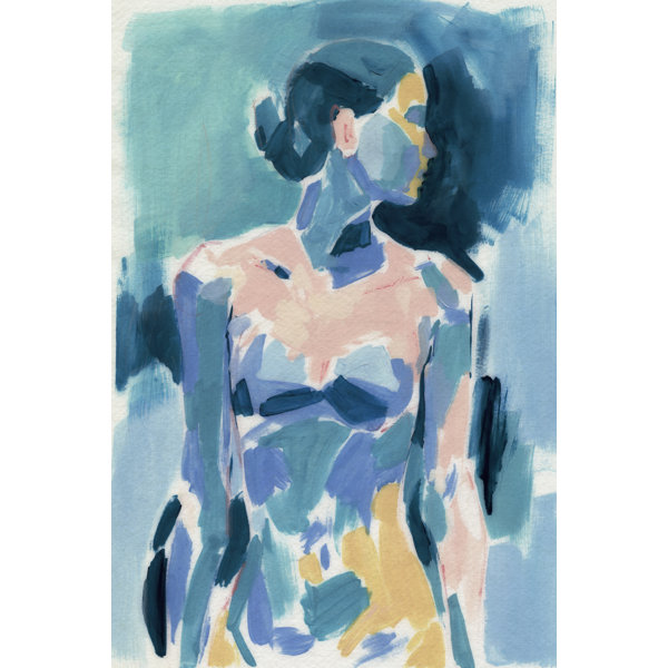 Winston Porter Evabelle Loose Expressive Figure I On Canvas by Victoria Barnes Print | Wayfair
